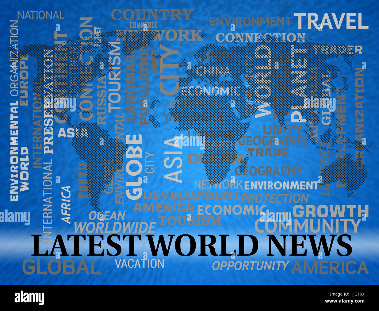 Latest World News Words And Map Shows Recent International Headlines ...