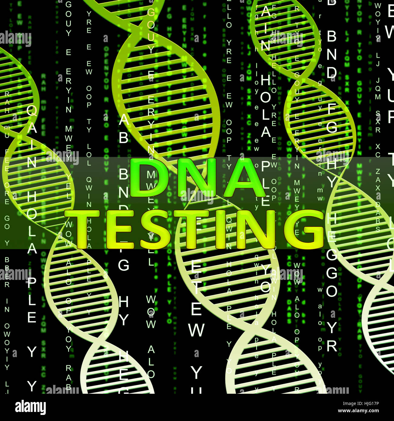 Dna Testing Helix Shows Genes Research 3d Illustration Stock Photo - Alamy
