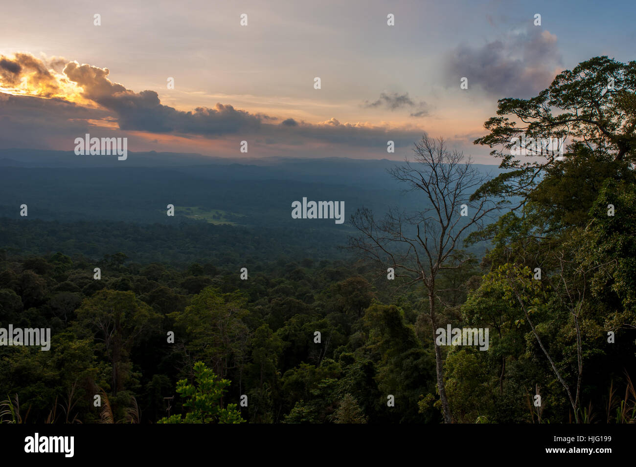 Beautiful sky at top view mountain in evening ,Khao Yai National Park ...