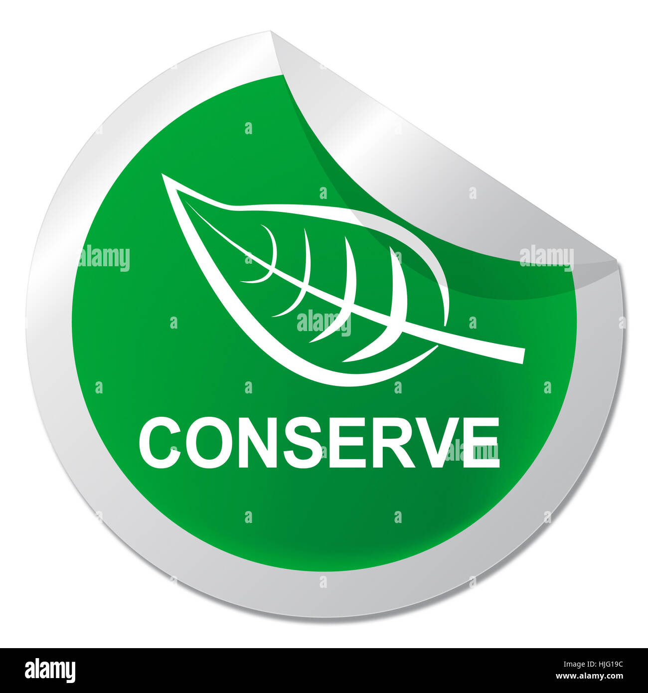 Conserve Sticker Showing Natural Preservation 3d Illustration Stock ...