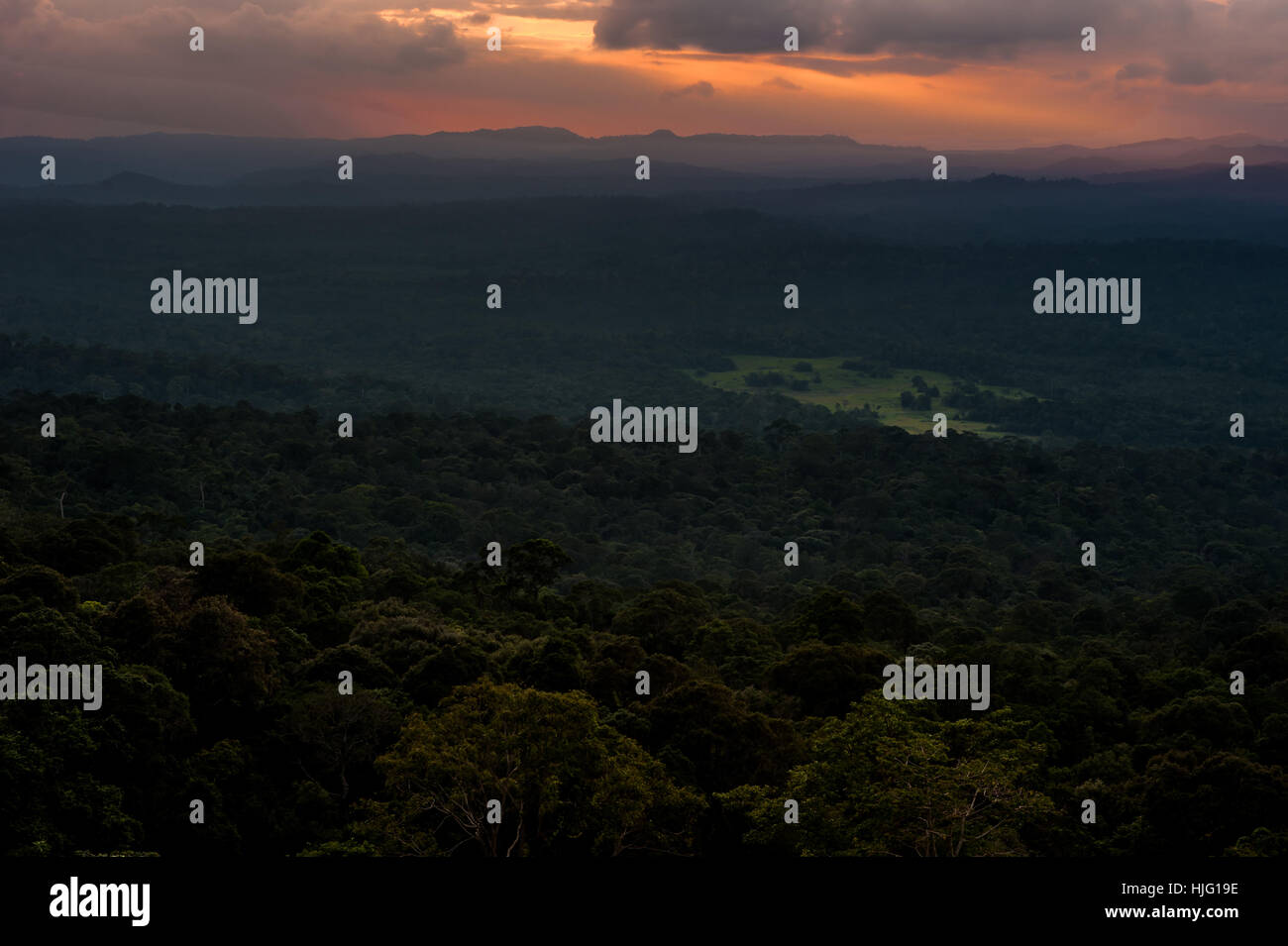 Beautiful sky at top view mountain in evening ,Khao Yai National Park ...