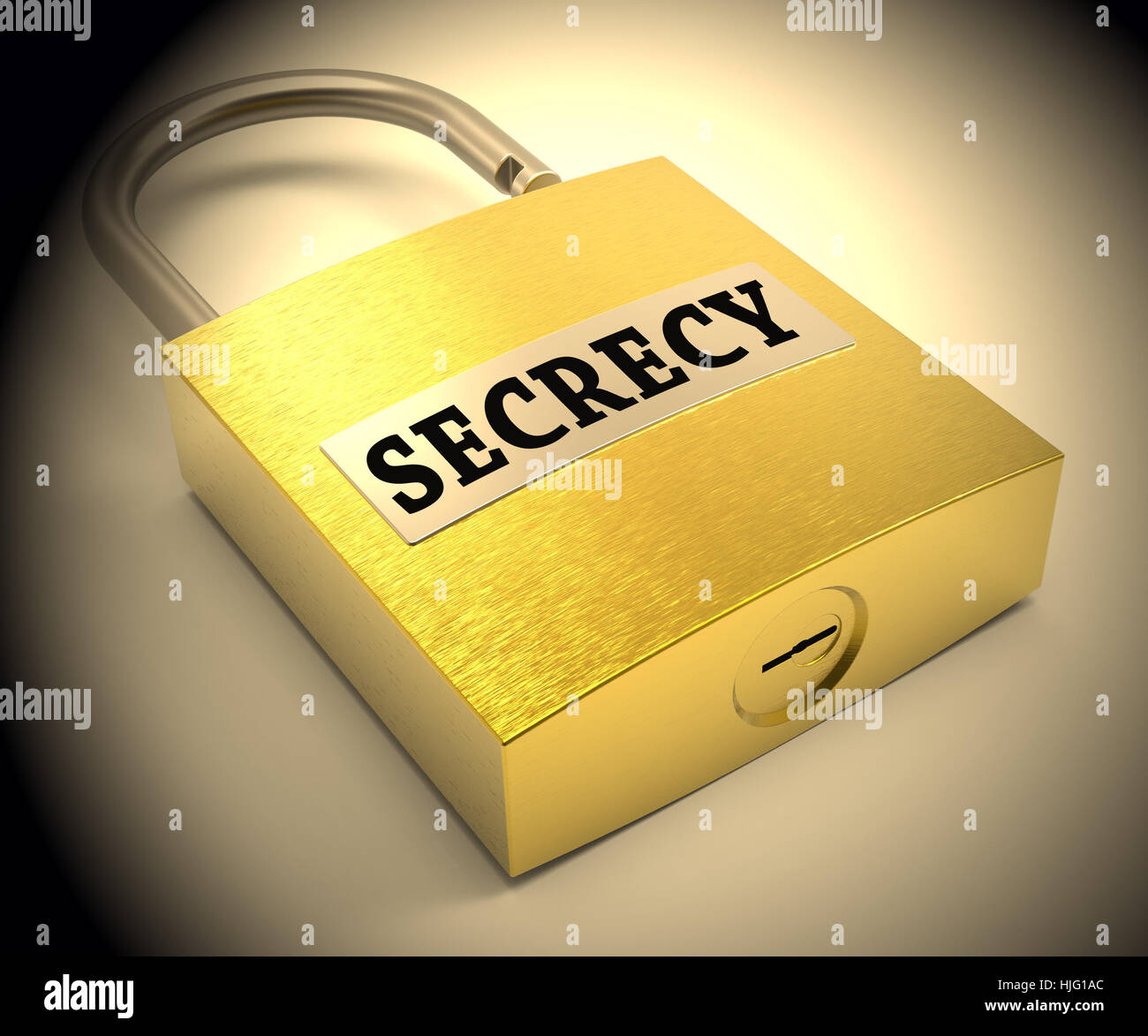 Secrecy Padlock Represents Top Secret 3d Rendering Stock Photo - Alamy