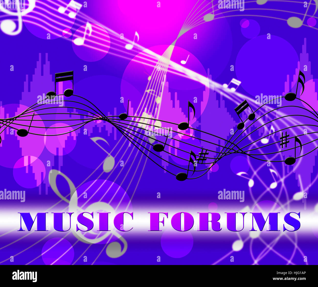 Music Forums Floating Notes Shows Song Social Media Groups Stock Photo ...