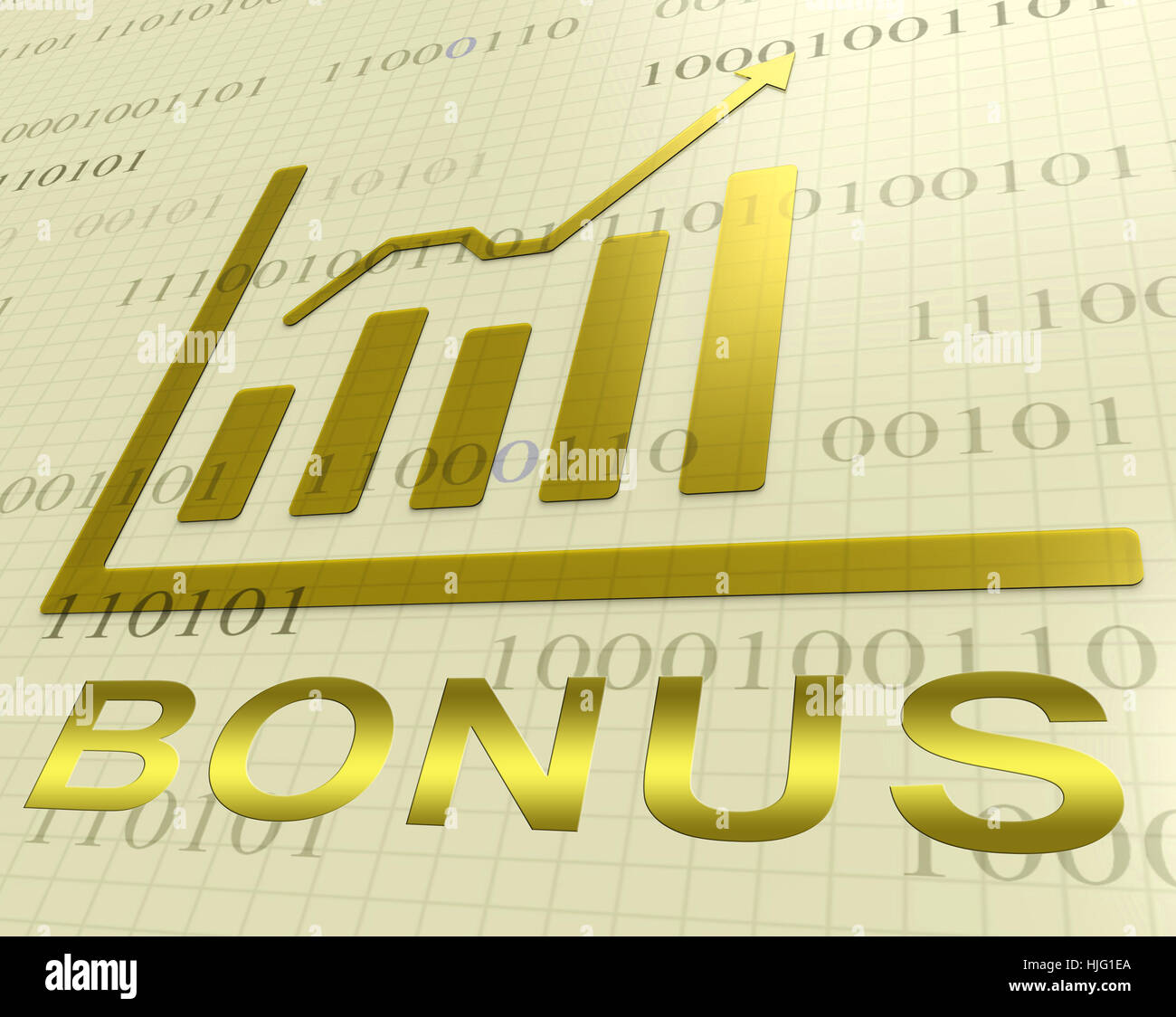 Bonus Graph Increasing Showing Extra Reward 3d Rendering Stock Photo ...