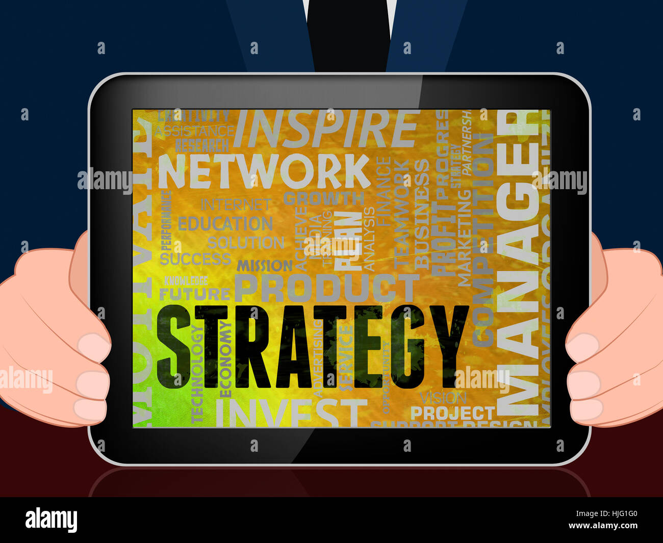 Strategy Words Tablet Meaning Tactics Vision And Solutions 3d ...