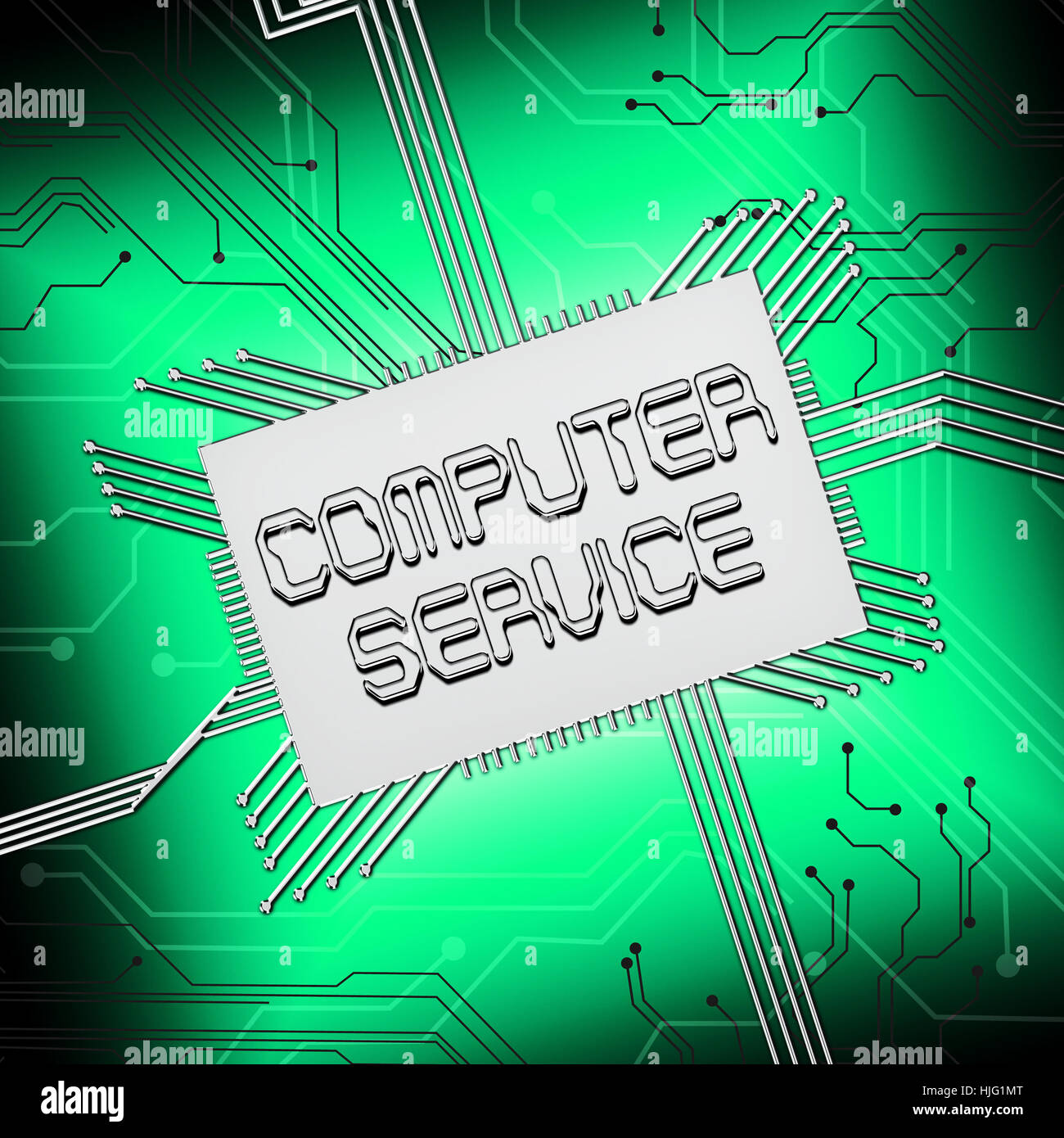 Computer Service Cpu Shows Pc Repair 3d Illustration Stock Photo - Alamy