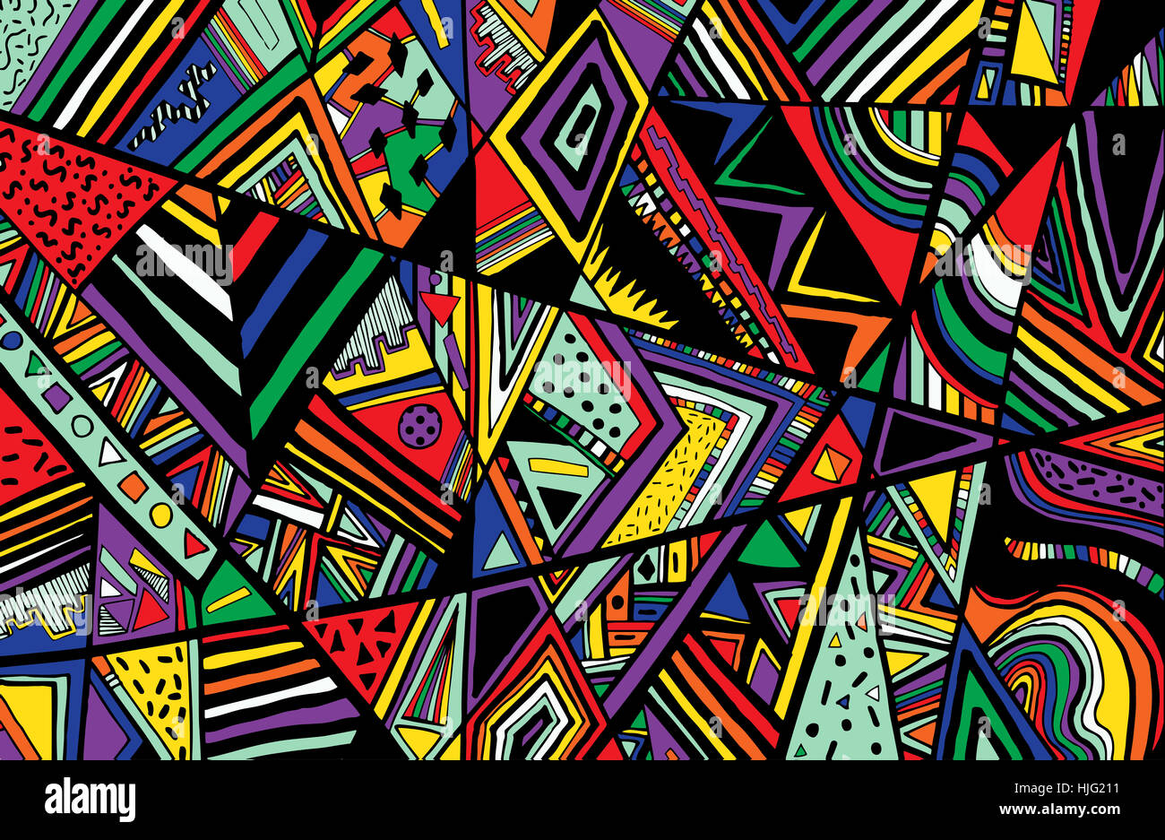 Abstract ethnic background is from different geometric shapes.Vector ...
