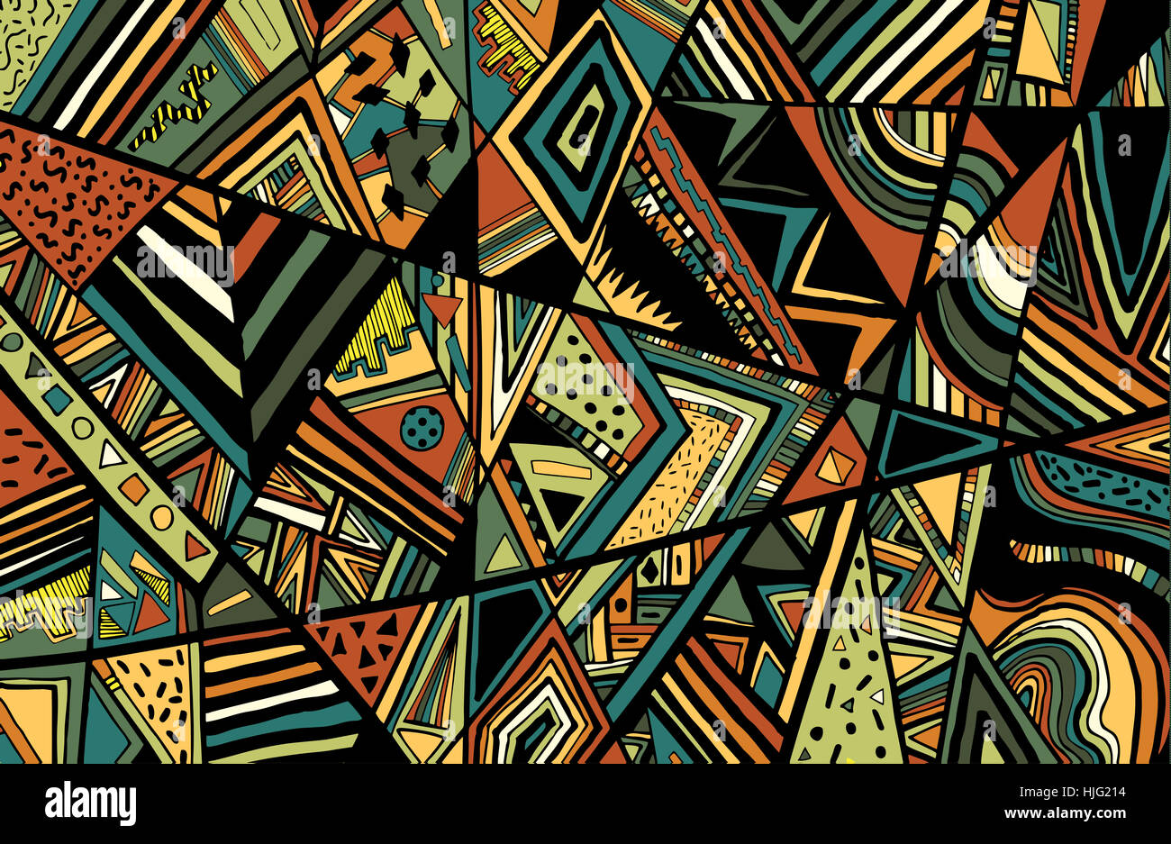 Abstract ethnic background is from different geometric shapes.Vector ...