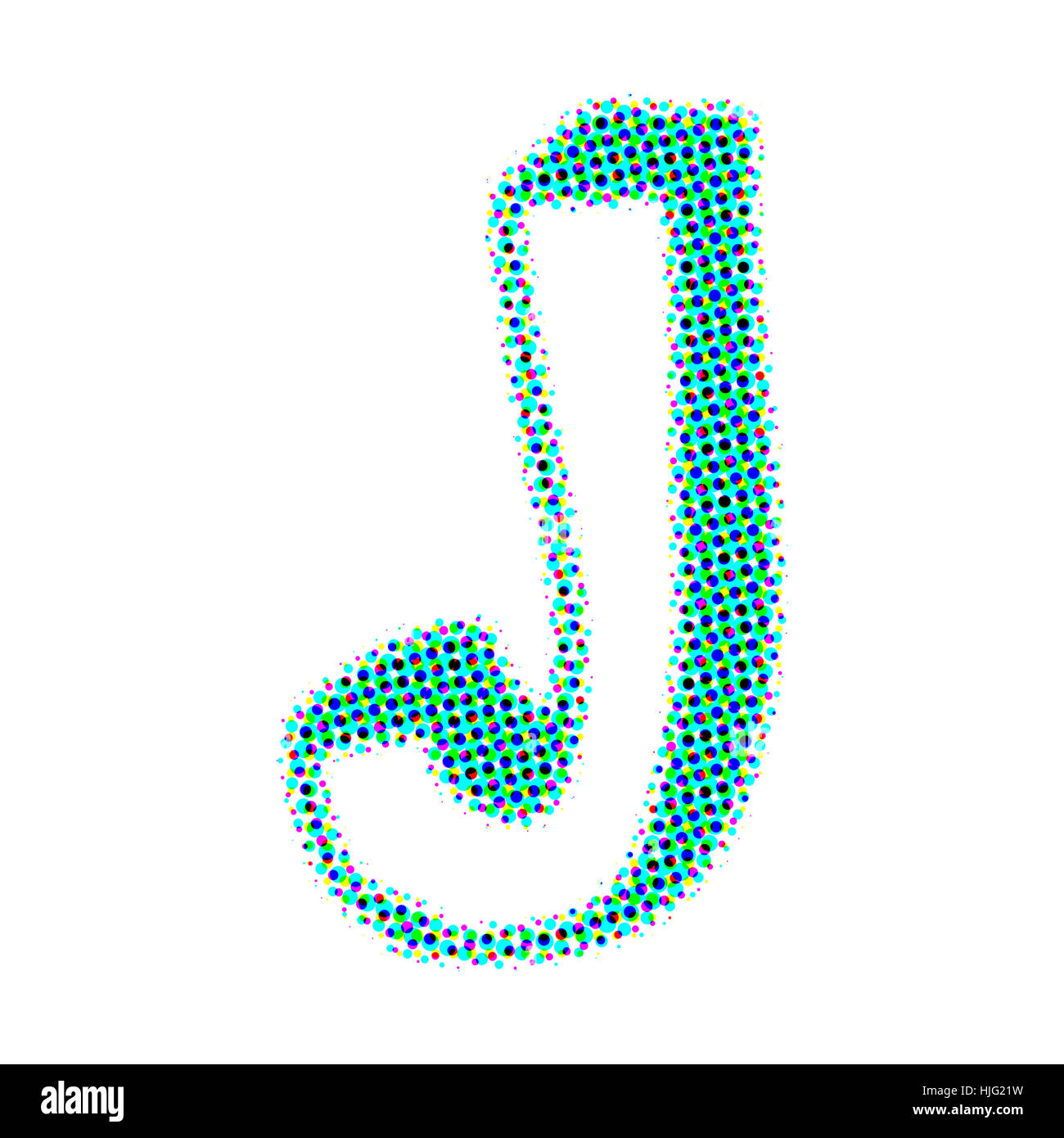 Letter J from points with shadows Stock Photo - Alamy