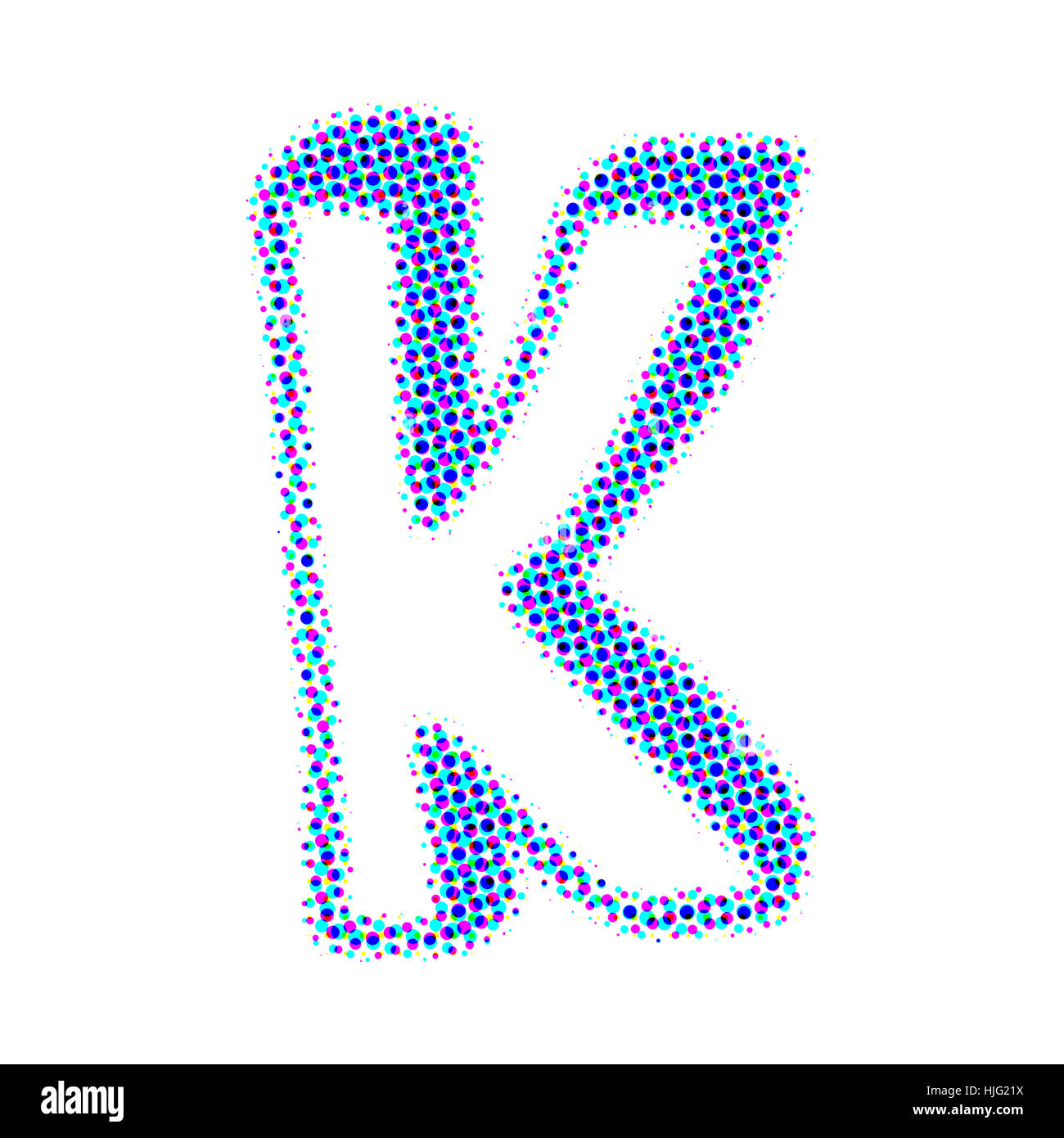 Letter K from points with shadows Stock Photo - Alamy
