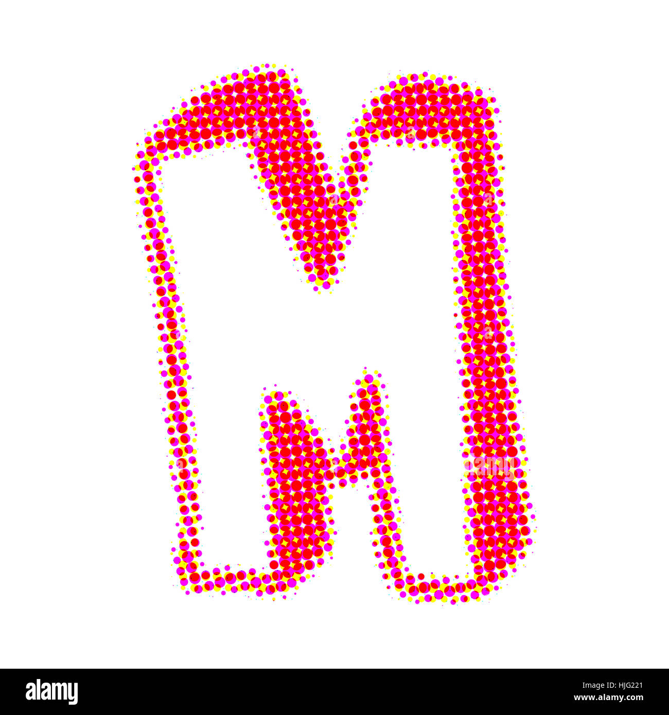 Letter M from points with shadows Stock Photo - Alamy