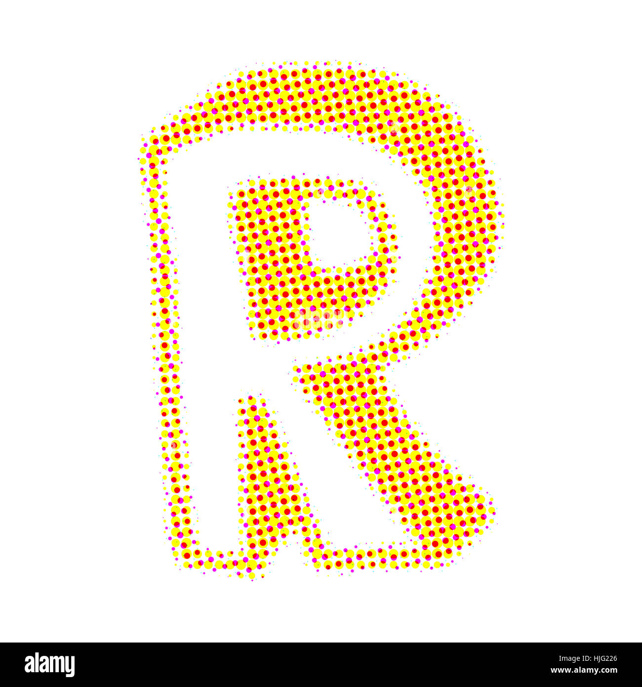 Letter R from points with shadows Stock Photo - Alamy