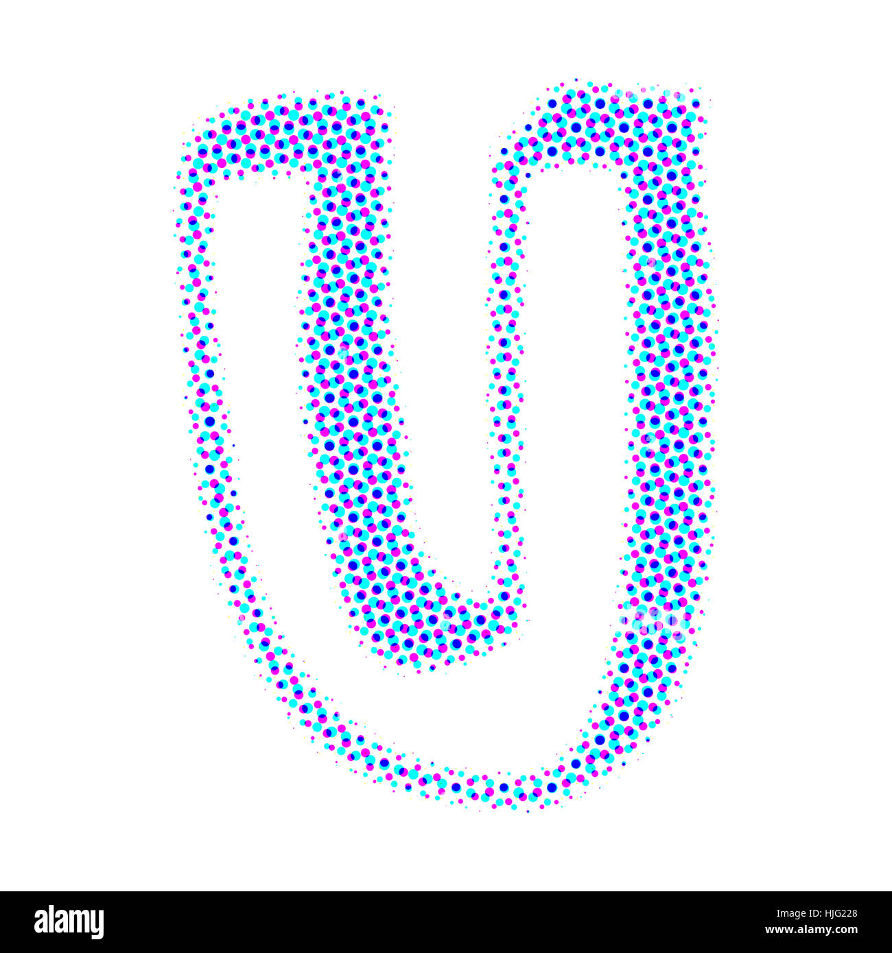 Letter U from points with shadows Stock Photo - Alamy