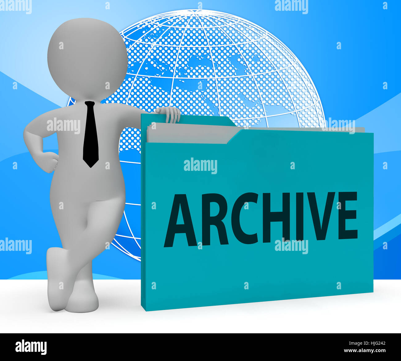 Archive Folder Character Meaning Collection Arranging 3d Rendering ...
