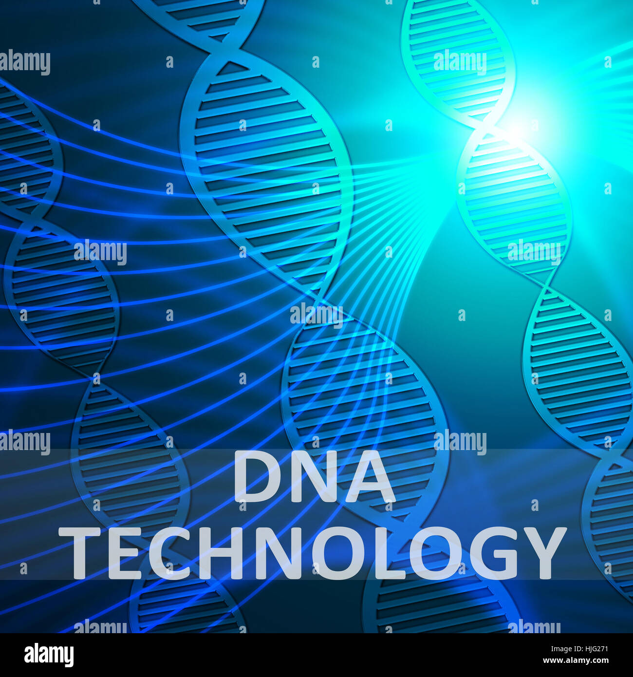 Dna Technology Helix Showing Genetic Tech 3d Illustration Stock Photo ...