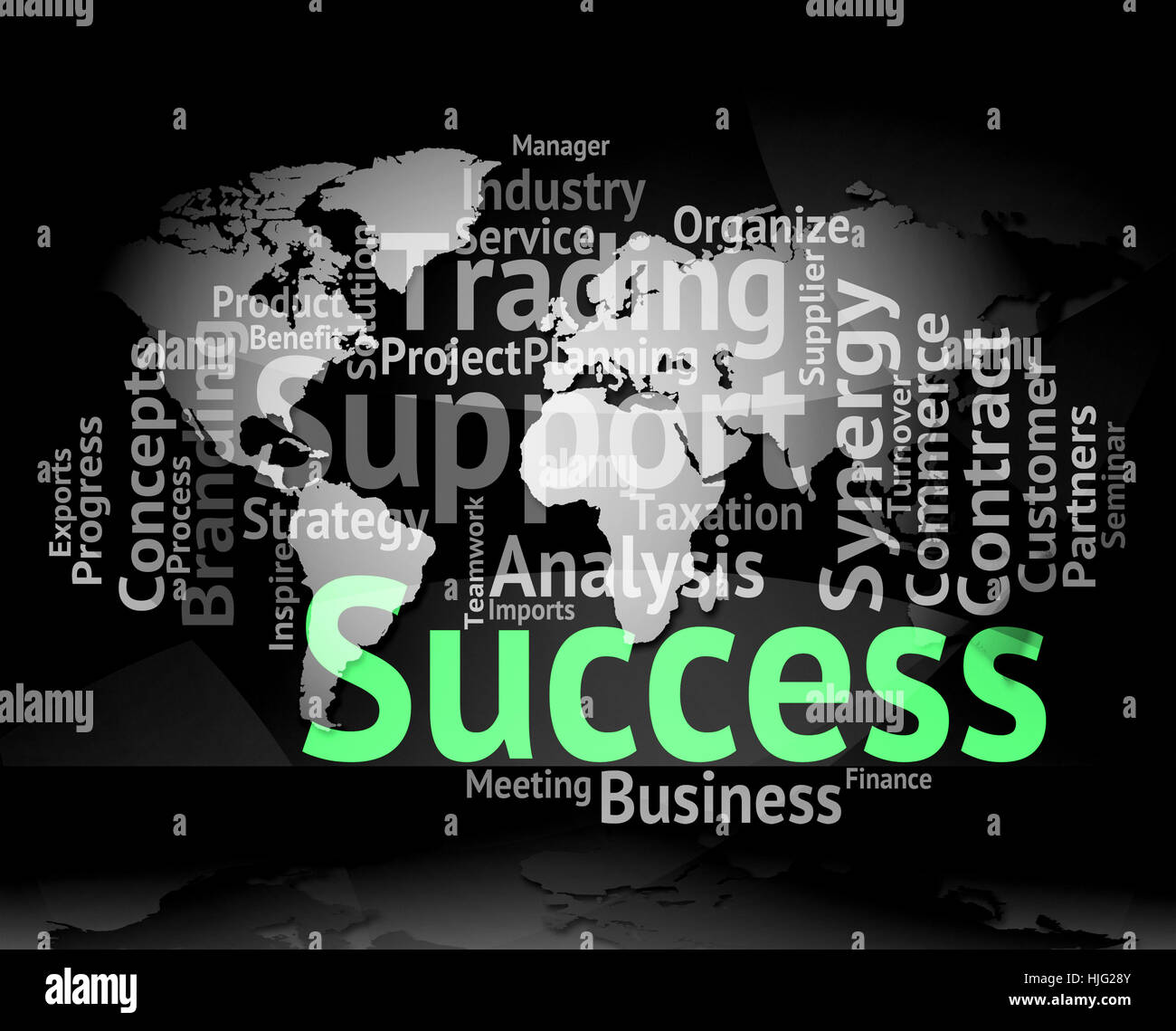 Success Word Wordcloud Indicating Victorious Win And Winning Stock ...
