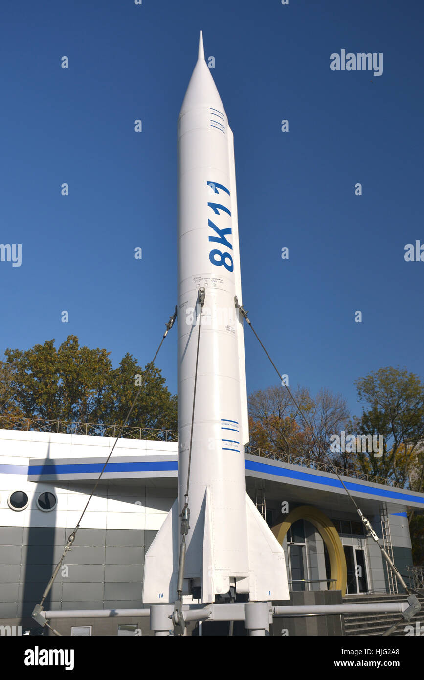 Spacecraft and space transport stands in rocket garden Stock Photo - Alamy
