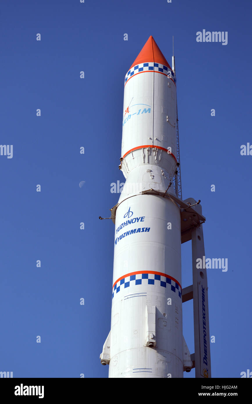 Spacecraft and space transport stands in rocket garden Stock Photo - Alamy