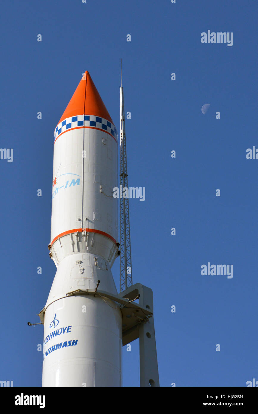 Spacecraft and space transport stands in rocket garden Stock Photo - Alamy