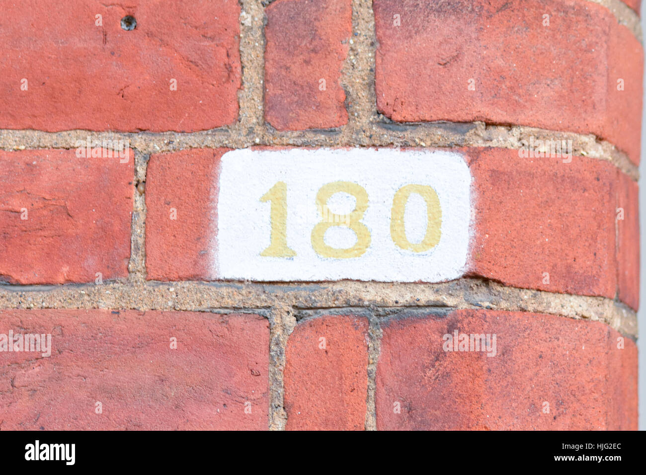 House number 180 sign hi-res stock photography and images - Alamy