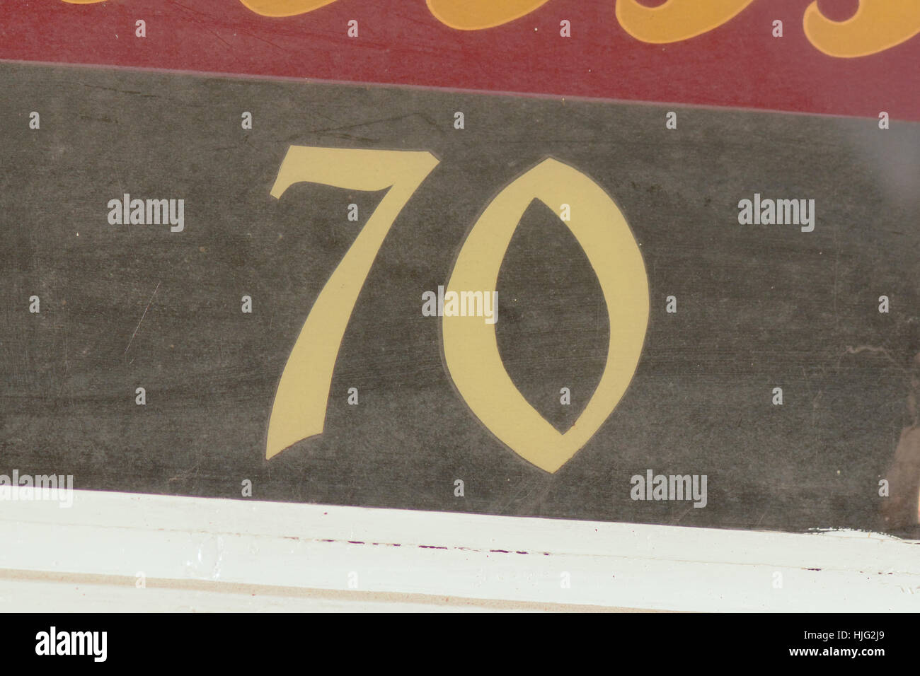House number 70 sign Stock Photo - Alamy