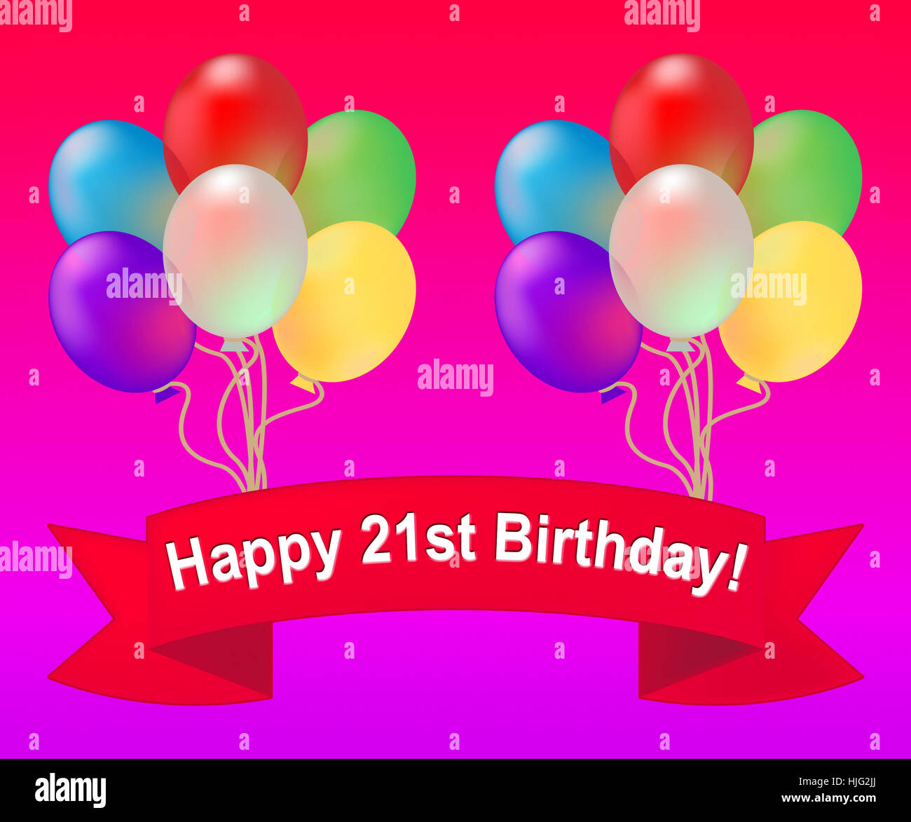 21st birthday balloons hi-res stock photography and images - Alamy