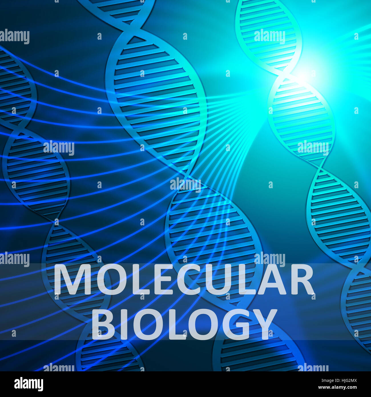 Molecular Biology Helix Meaning Dna Research 3d Illustration Stock ...