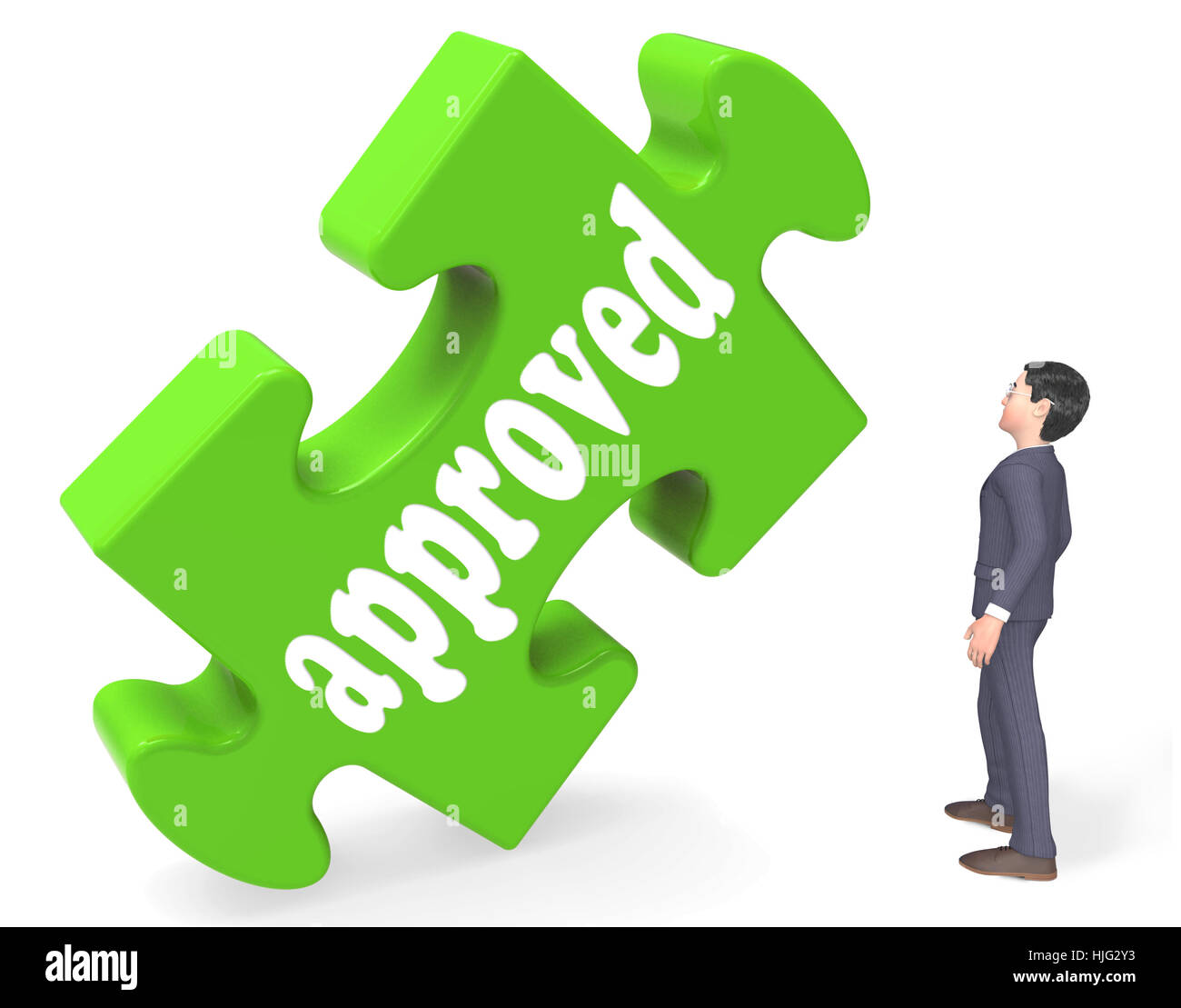 Approved Piece Showing Success, Approval, Confirmed and Accepted 3d ...