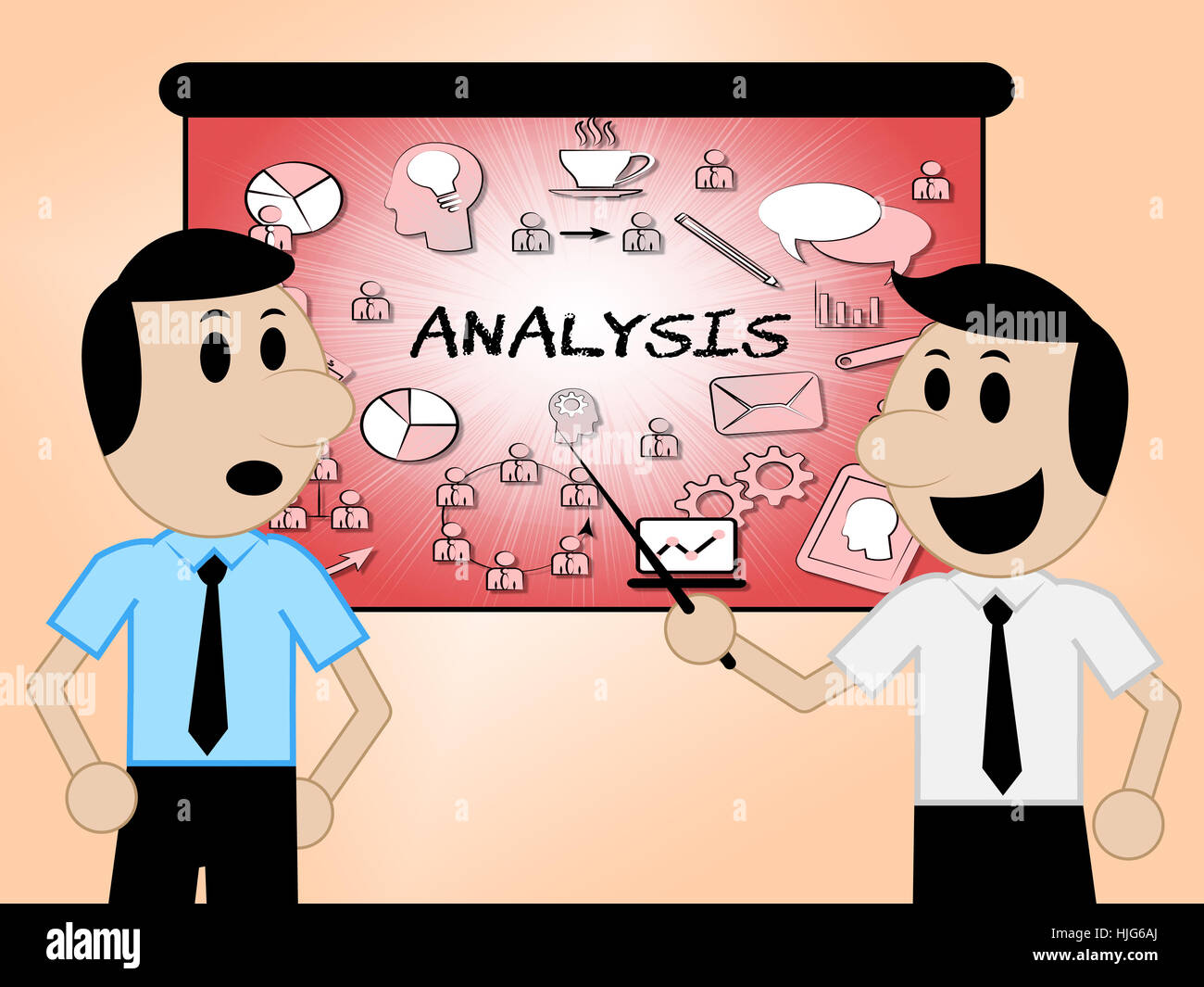 Analysis Icons Characters Representing Data Analytics And Analyse 3d ...