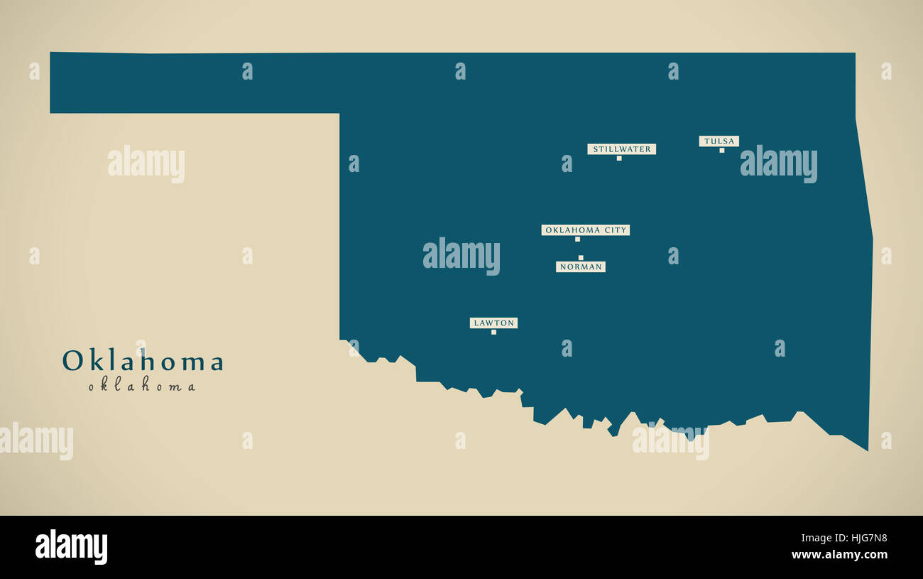 Oklahoma counties map hi-res stock photography and images - Alamy