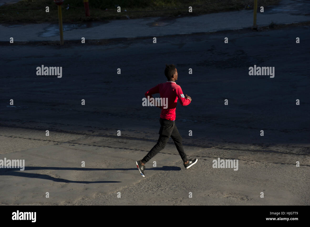Black man running face on hi-res stock photography and images - Alamy