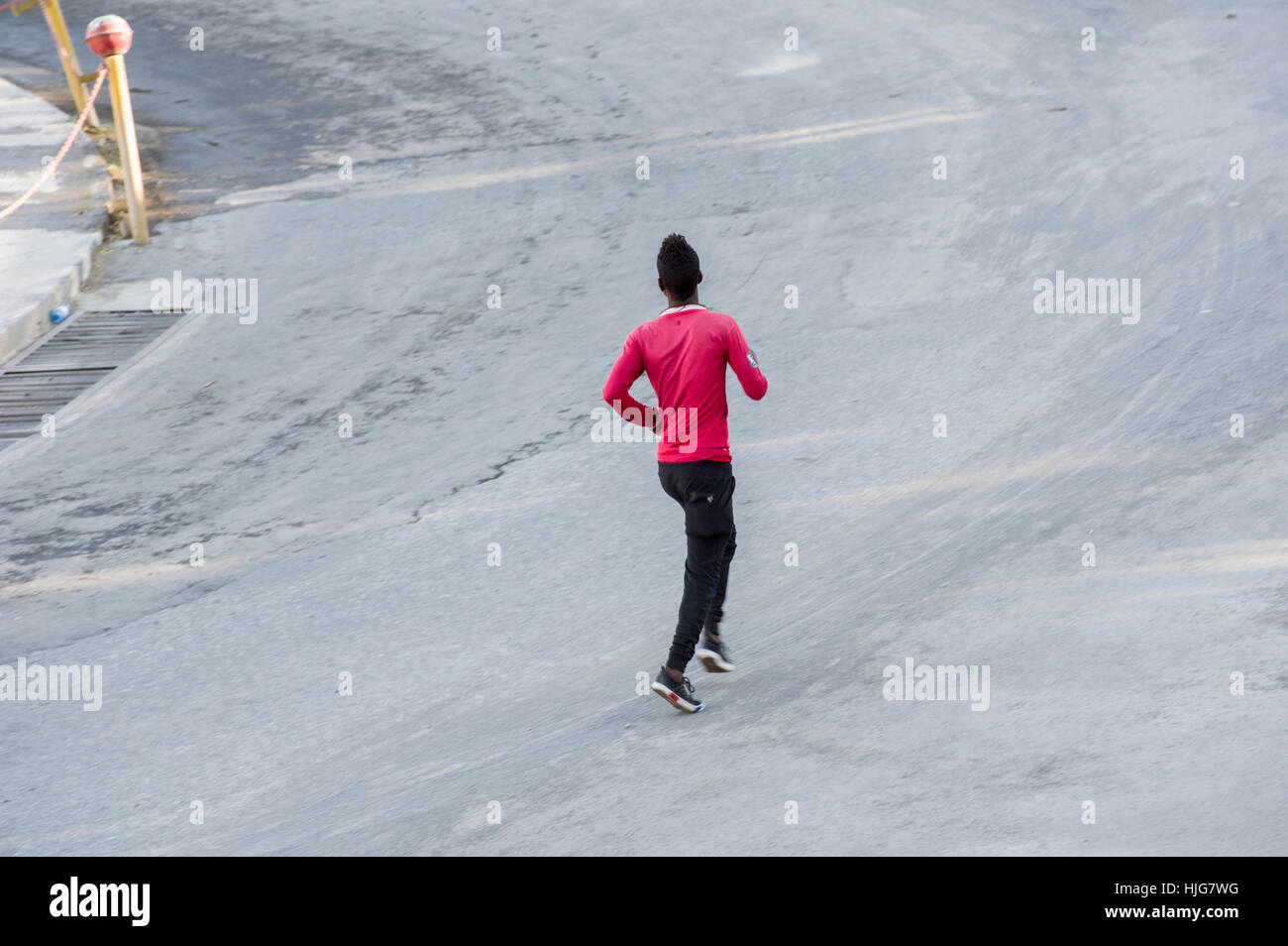 Black man running face on hi-res stock photography and images - Alamy