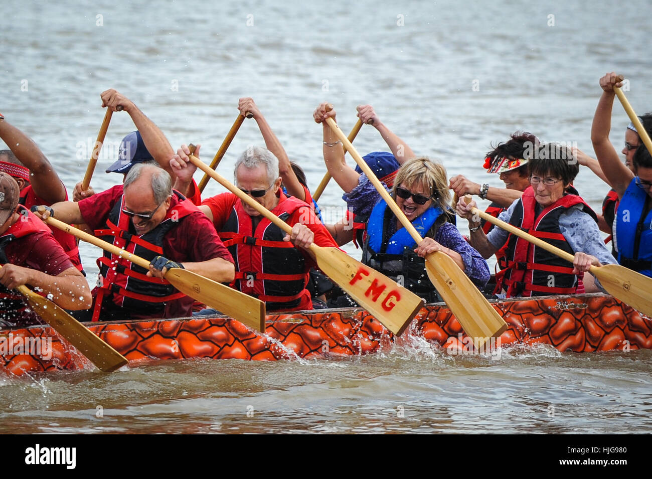 Red river in Winnipeg, MB, Canada - Team building activity during ...