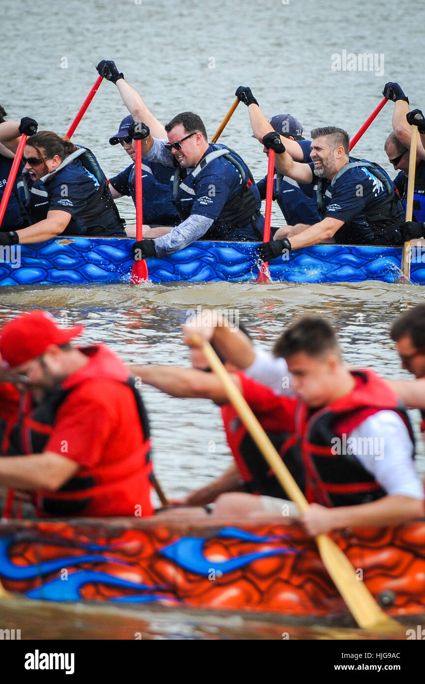 Red river in Winnipeg, MB, Canada - Team building activity during ...