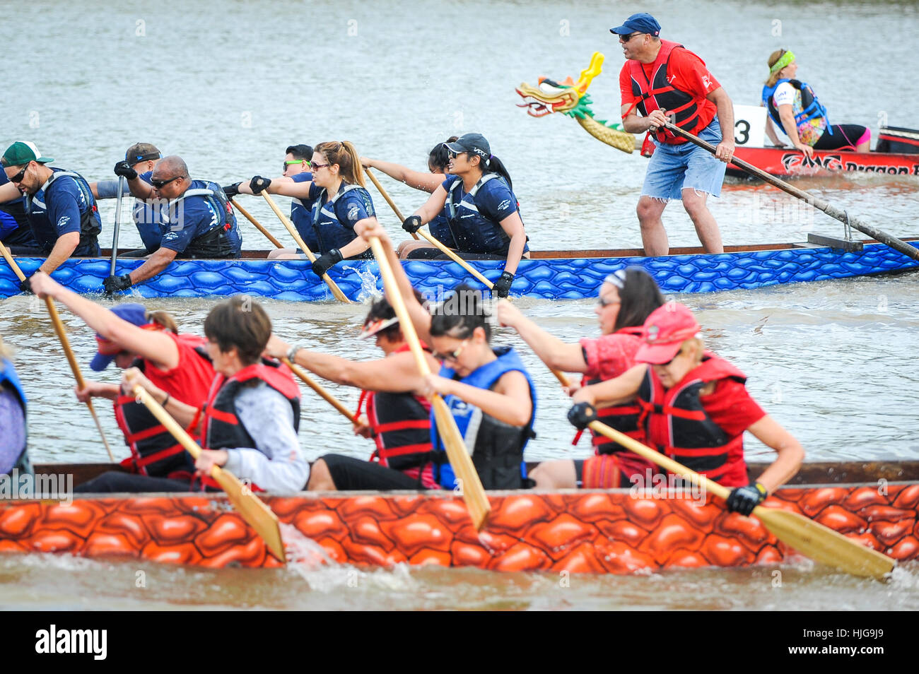 Red river in Winnipeg, MB, Canada - Team building activity during ...