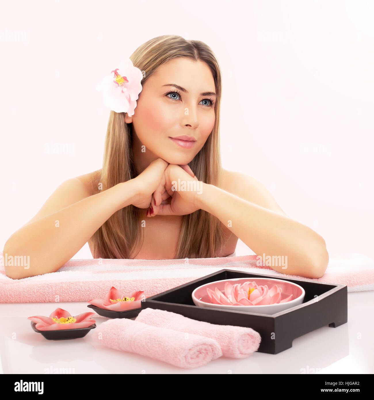 woman, flower, flowers, plant, sensual, massage, spa, mineral spring ...