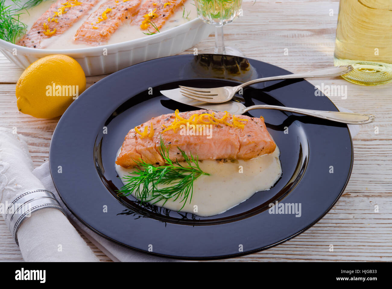 plate, grilled, food, dish, meal, lunch, salmon, vine, grape vine ...