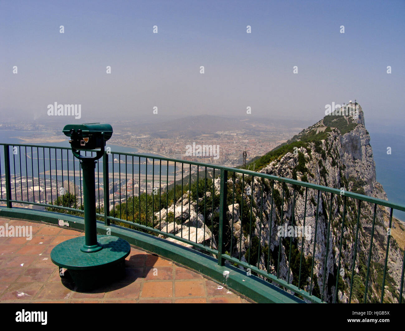 Lookout point, Gibraltar, Great Britain Stock Photo - Alamy