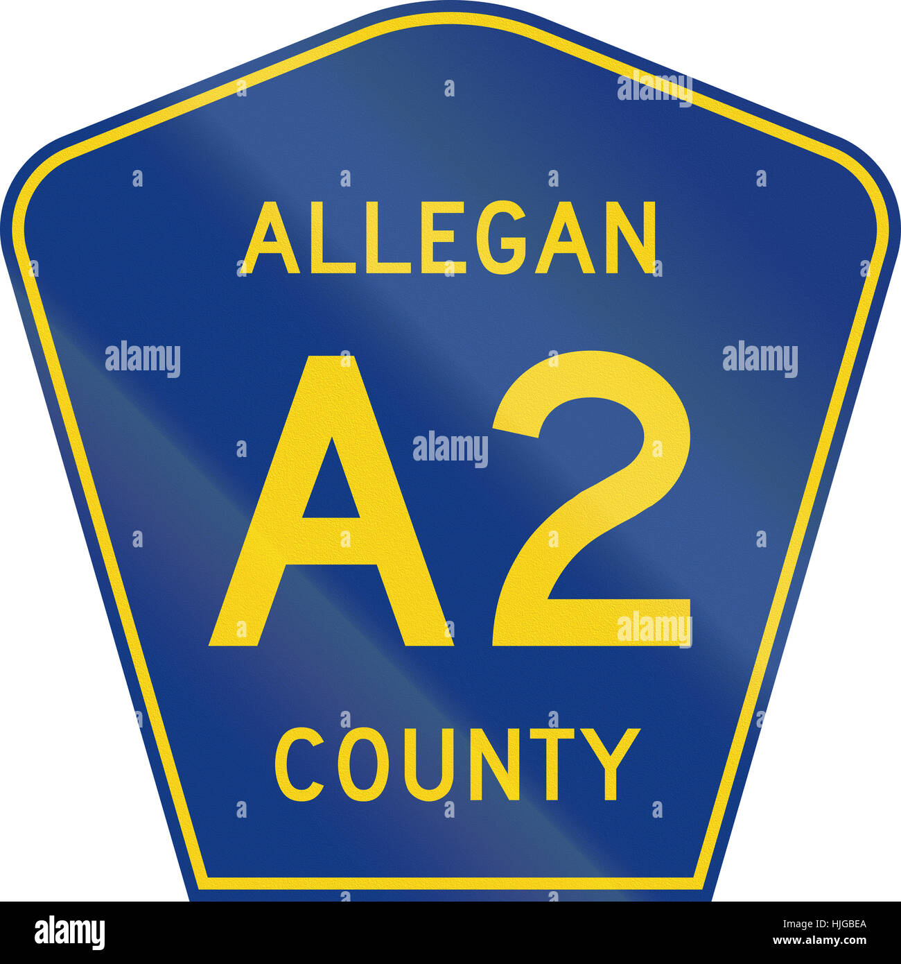 Michigan county-designated highway shield - Allegan County Stock Photo ...
