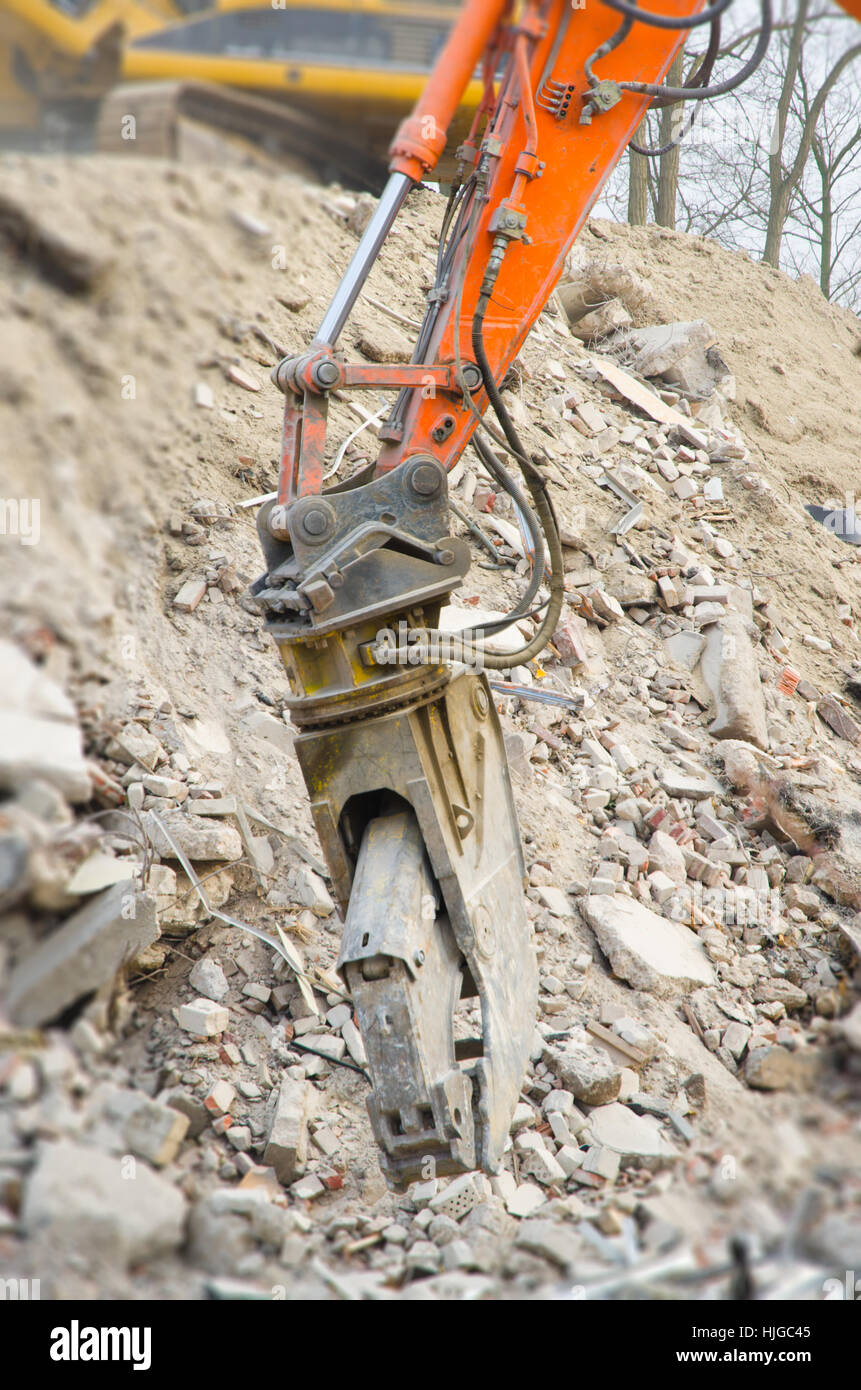 block of flats demolition Stock Photo - Alamy