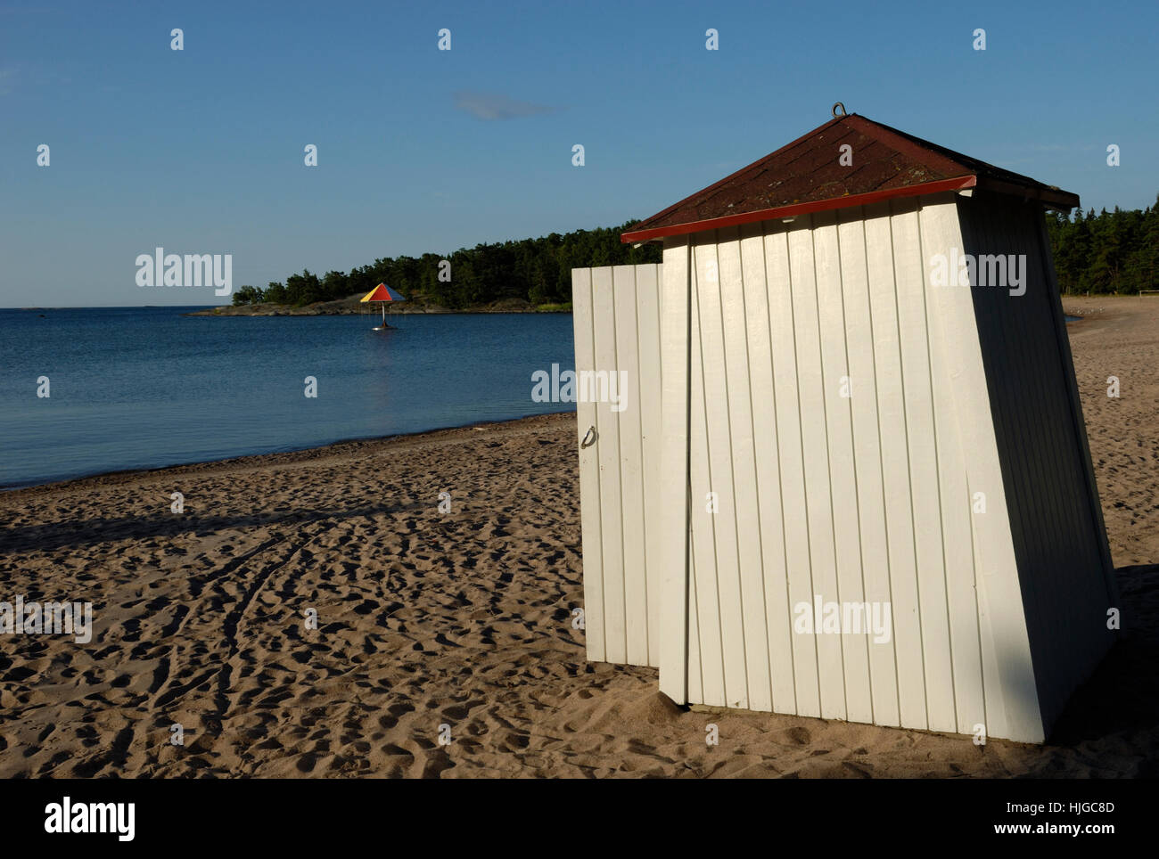 beach, seaside, the beach, seashore, finland, changing cubicle, plague ...