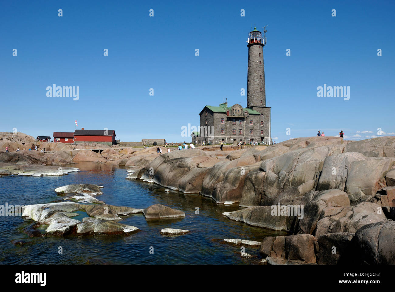 rock, finland, beacon, lighthouse, blue, tower, navigation, seafaring ...