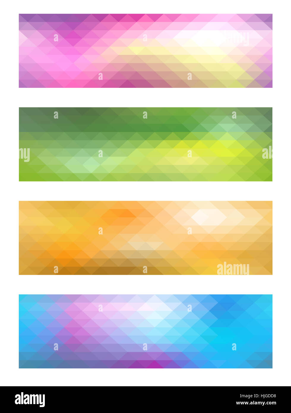 Set from colorful mosaic banners Stock Photo - Alamy