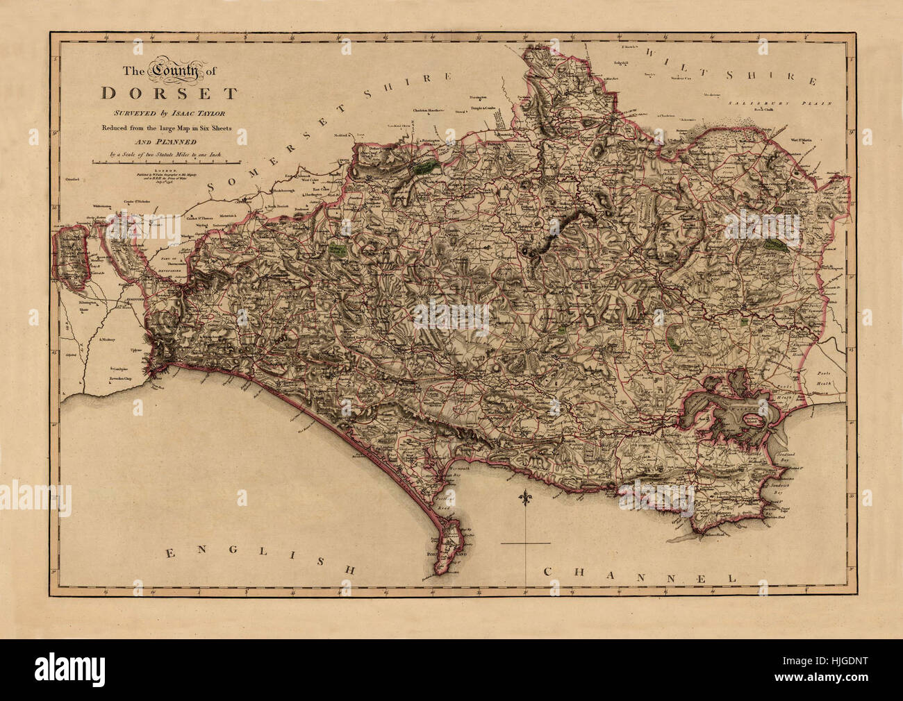 Map of dorset hi-res stock photography and images - Alamy