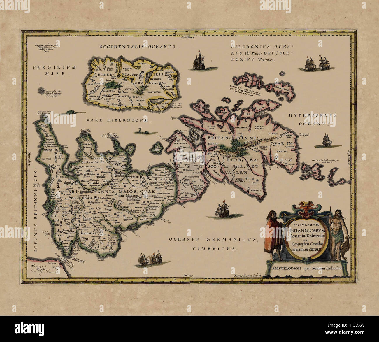 Map Of England 1642 Stock Photo - Alamy