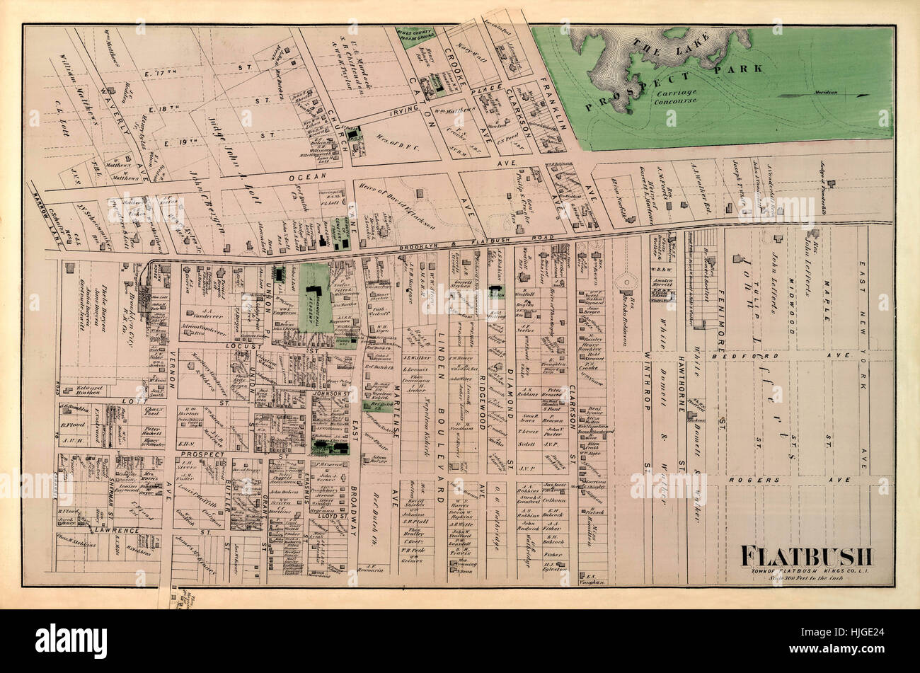 Old map of brooklyn hi-res stock photography and images - Alamy