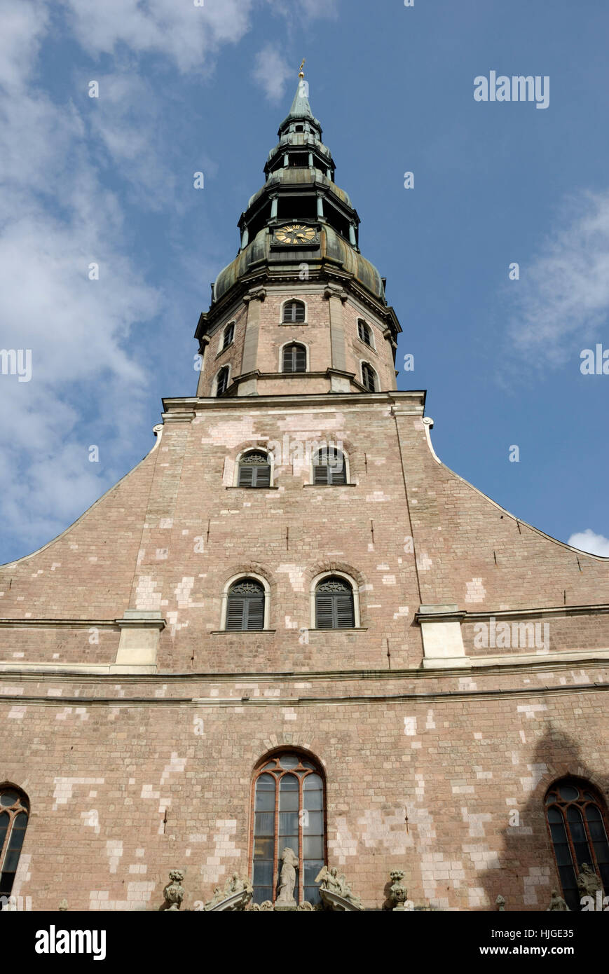 church, steeple, latvia, belfry, blue, tower, church, window, porthole ...