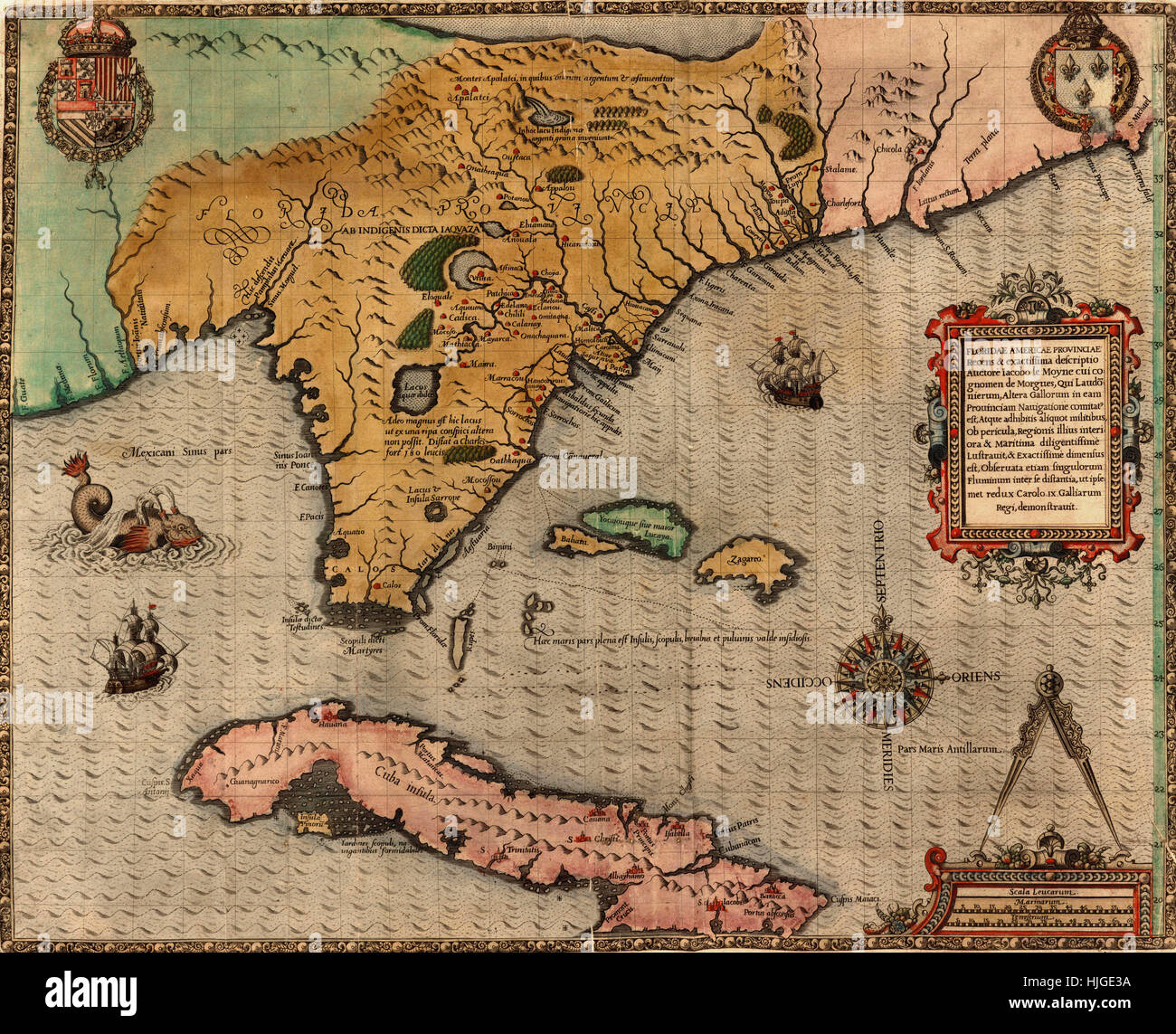 Florida map hi-res stock photography and images - Alamy