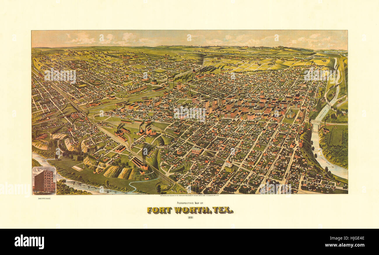 Map of fort worth hi-res stock photography and images - Alamy