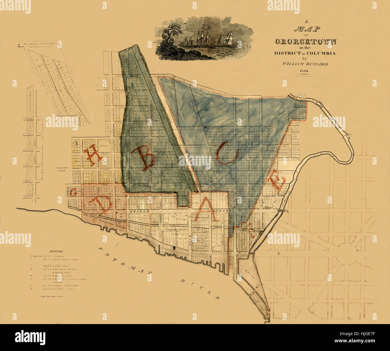 Historical georgetown map hi-res stock photography and images - Alamy